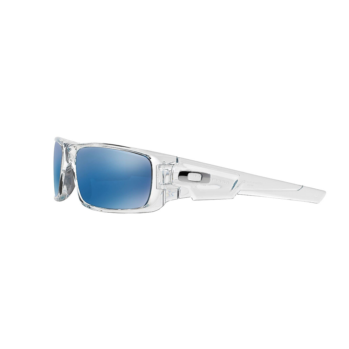 Oakley Men's OO9239 Crankshaft Rectangular Sunglasses, Polished Clear/Ice Iridium, 60 mm