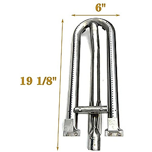 Cmanzhi S1B171 (3-Pack) 19 1/8” Stainless Steel Burner Replacement Parts for DCS 27DBQR, DCS 30 BGB30-BQR, DCS 36 BGA36-BQARN, DCS 48 BGA48-BQRL, Brinkmann Charmglow 810-8905-S 810-8907-S