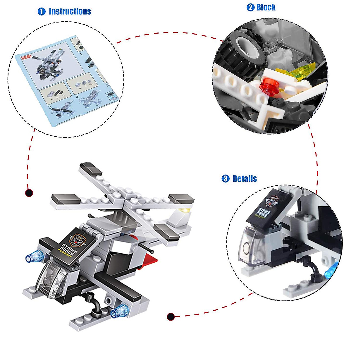 570 PCS Robots Building for Kids - Build a Robot Construction Bricks Mecha Assembly Toys Vehicle Sets Compatible with Lego, Gift for Boys Girls 6-12