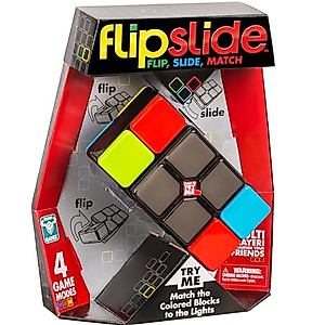 Flipslide Game - Electronic Handheld Game | Addictive Multiplayer Puzzle Game of Skill | Flip, Slide & Match Colors to Beat the Clock | 4 Thrilling Game Modes | Ages 8+ | Includes Batteries