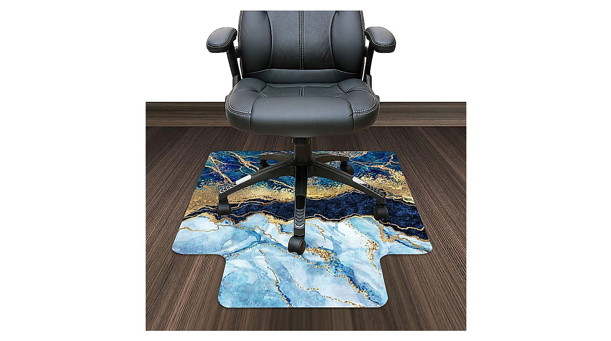 DUNHUANG Marble-Texture Gaming Chair Mat - Protect Floors 36x48