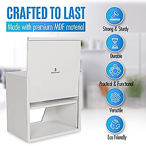 SEREIINO Wooden Dryer Sheet Holder - Modern Farmhouse Decor Laundry organizer - Rustic Dryer Sheets Dispenser Container - Laundry Room Storage and Accessories For Fabric or Softener Sheet Countertop