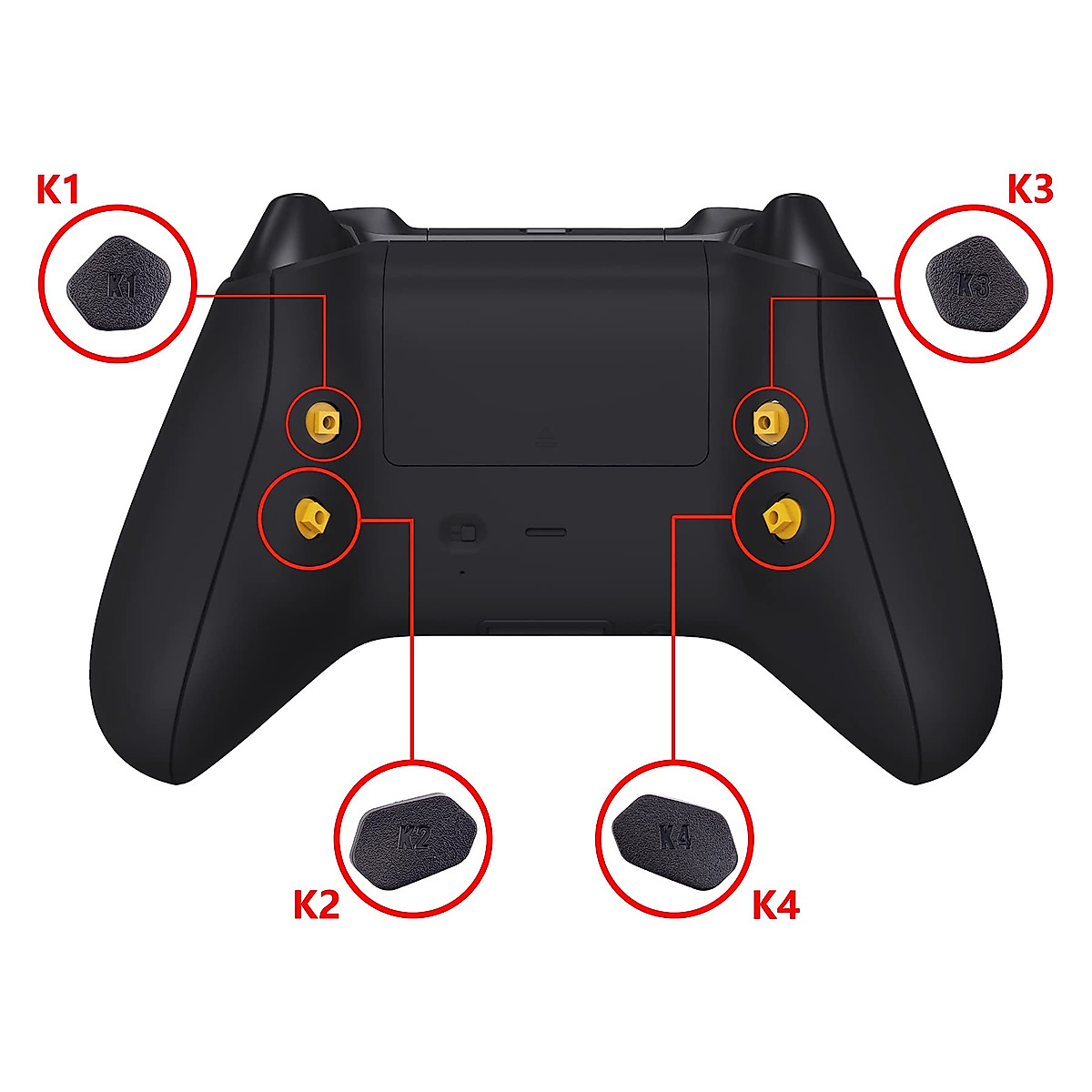 eXtremeRate Hope Programable Remap Kit for Xbox Series X/S Controller, Upgrade Boards & Redesigned Back Shell & Side Rails & Back Buttons for Xbox Core Controller - Black