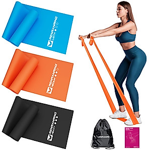 Resistance Bands for Working Out, Exercise Bands for Physical Therapy, Stretch, Recovery, Pilates, Rehab, Strength Training and Yoga Starter Set