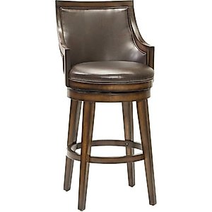 Hillsdale Lyman Swivel Counter Height Stool, 26.5" High, Rustic Oak