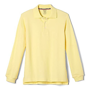 French Toast Little Boys' Toddler Long Sleeve Pique Polo, Yellow, 3T