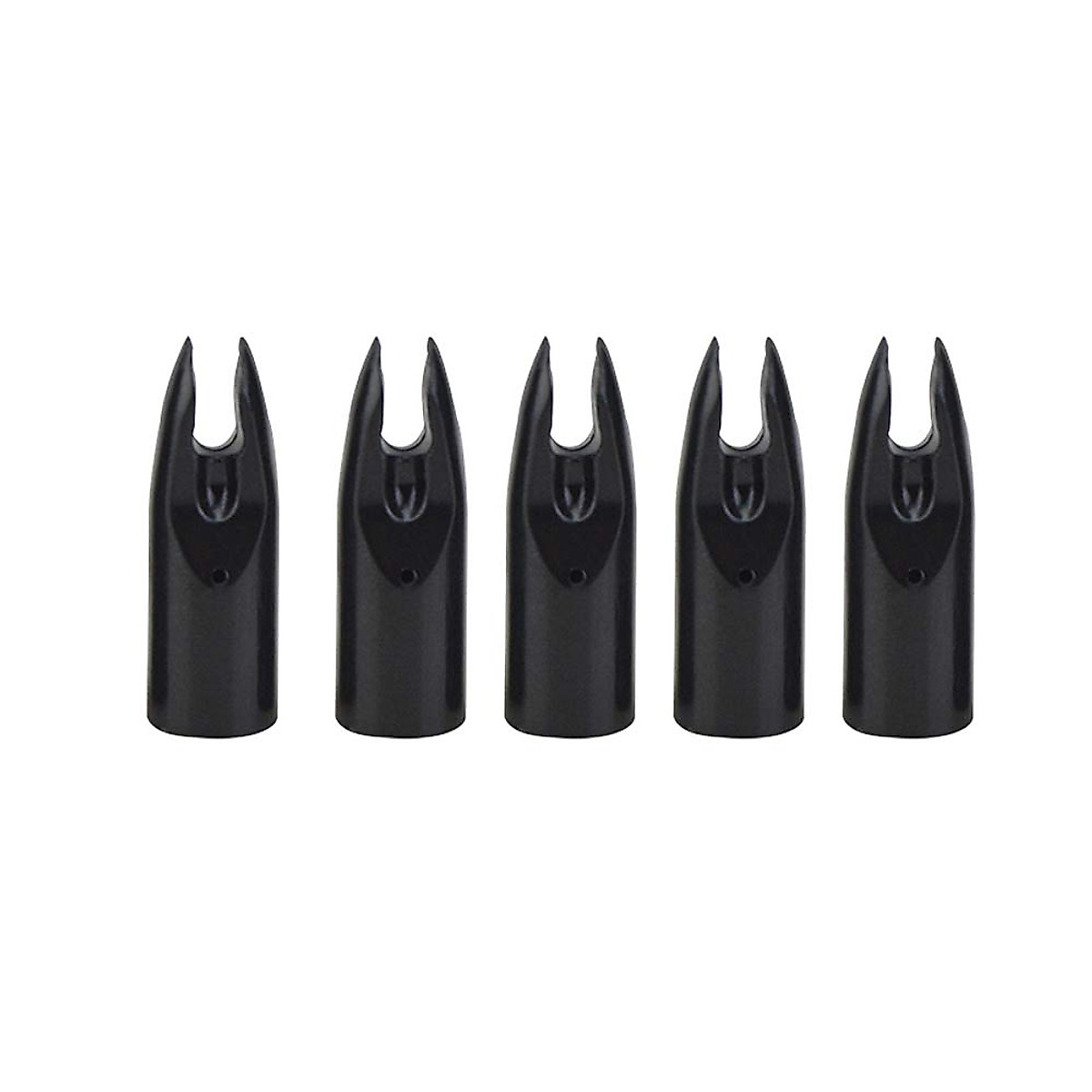 ZSHJG 50 Pack Archery Arrow Nock Glue On 7mm Arrow Shaft for DIY Hunting Arrows Recurve Bow Compound Bow (black)