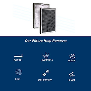 Livend MA-25 Replacement Filter Compatible with Medify MA-25, 3-in-1 Pre-Filter, H13 True HEPA Filter and Activated Carbon Filter, 2-Pack