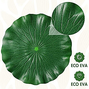 Jutom 24 Pieces 4 Sizes Artificial Floating Foam Lotus Leaves Water Lily Pads Ornaments Artificial Foliage Pond Decor for Patio Fish Pond Pool Aquarium Home Garden Wedding Party Decoration