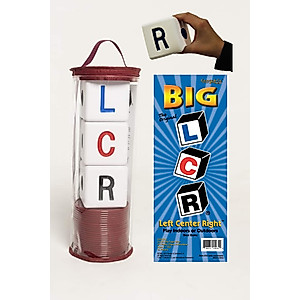 LCR Big Left Center Right™ Dice Game - Zip Bag (Red)
