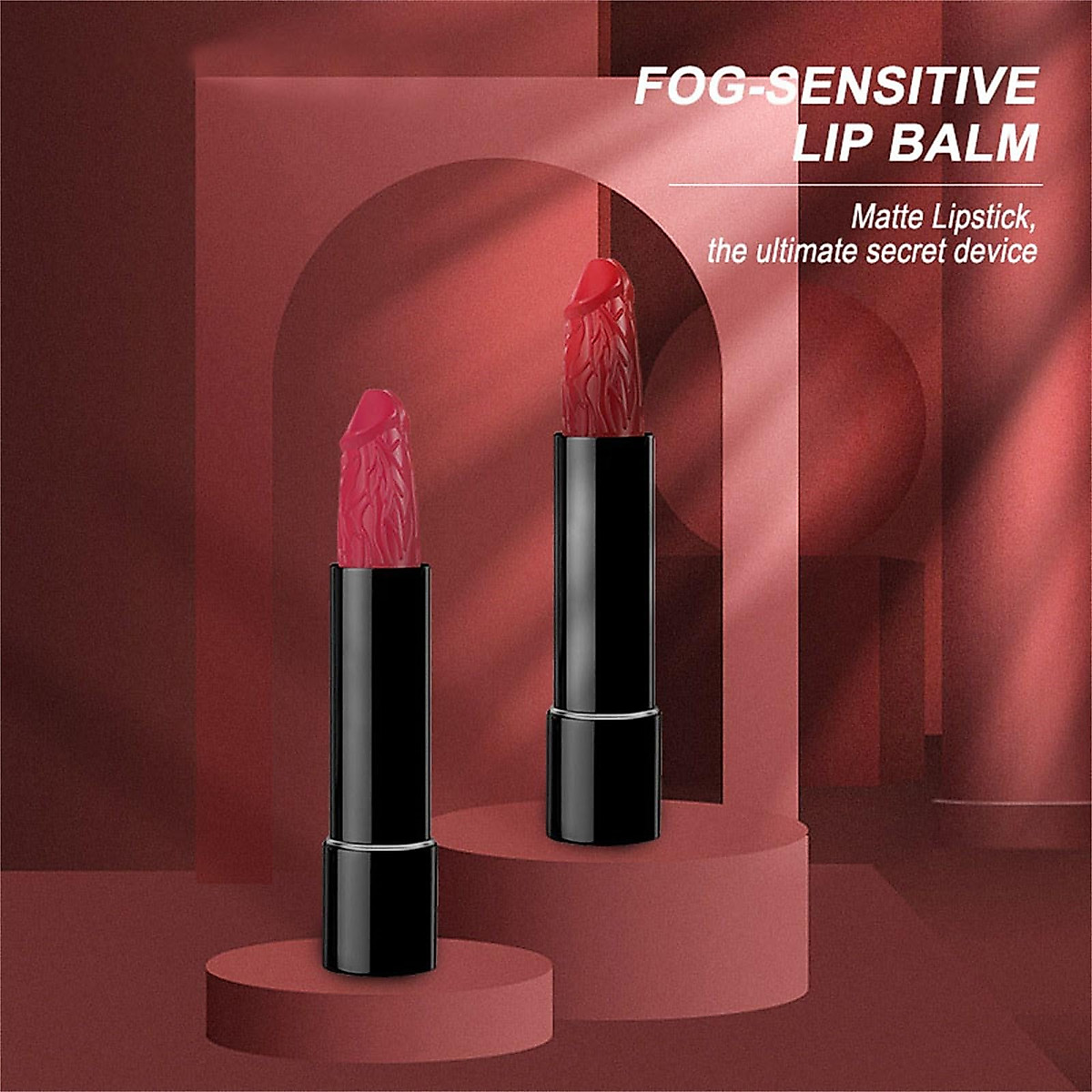 Funny Lipstick Creative Styling Head Matte Velvety Lip Gloss Moisturize Long Lasting High Pigmented Cute Lip Tint