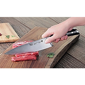 Cangshan TS Series 1020878 Swedish 14C28N Steel Forged 8-Piece Knife Block Set, Walnut