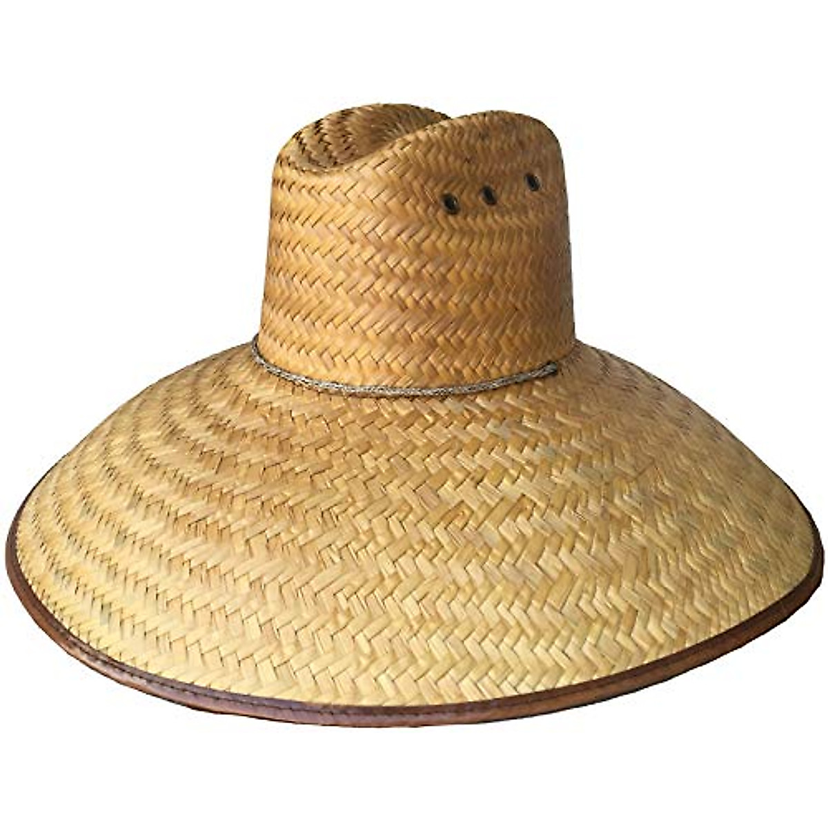 Headchange Wide 7" Brim Lifeguard Hat (Medium 7 1/8, Brown Bound 7 Inch Brim)