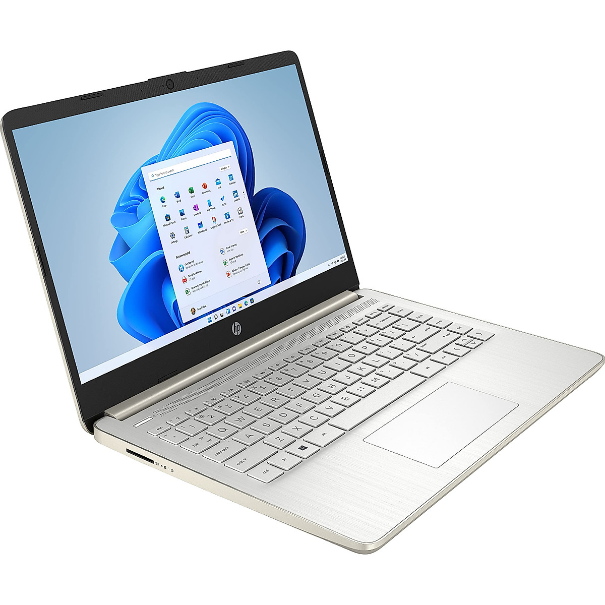 HP Stream 14-inch HD Display Laptop, Intel Celeron N4020 Dual-Core Processor, 4GB DDR4 Memory, 128GB Storage (64GB eMMC+64GB Card), WiFi, Webcam, Bluetooth, Windows 11 S, Pale Gold (Renewed)