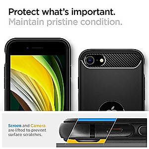 Spigen Rugged Armor Designed for iPhone SE 2022 Case/iPhone SE 3 Case 2022 / iPhone SE 2020 Case/iPhone 8 Case/iPhone 7 Case - Matte Black