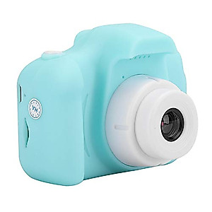 Mini Digital Camera, Children Eye-Friendly and Cear HD Cartoon Camera DIY Photos Video Recording, with 2.0in IPS Screen, Photo Frames, for Kids(Green)