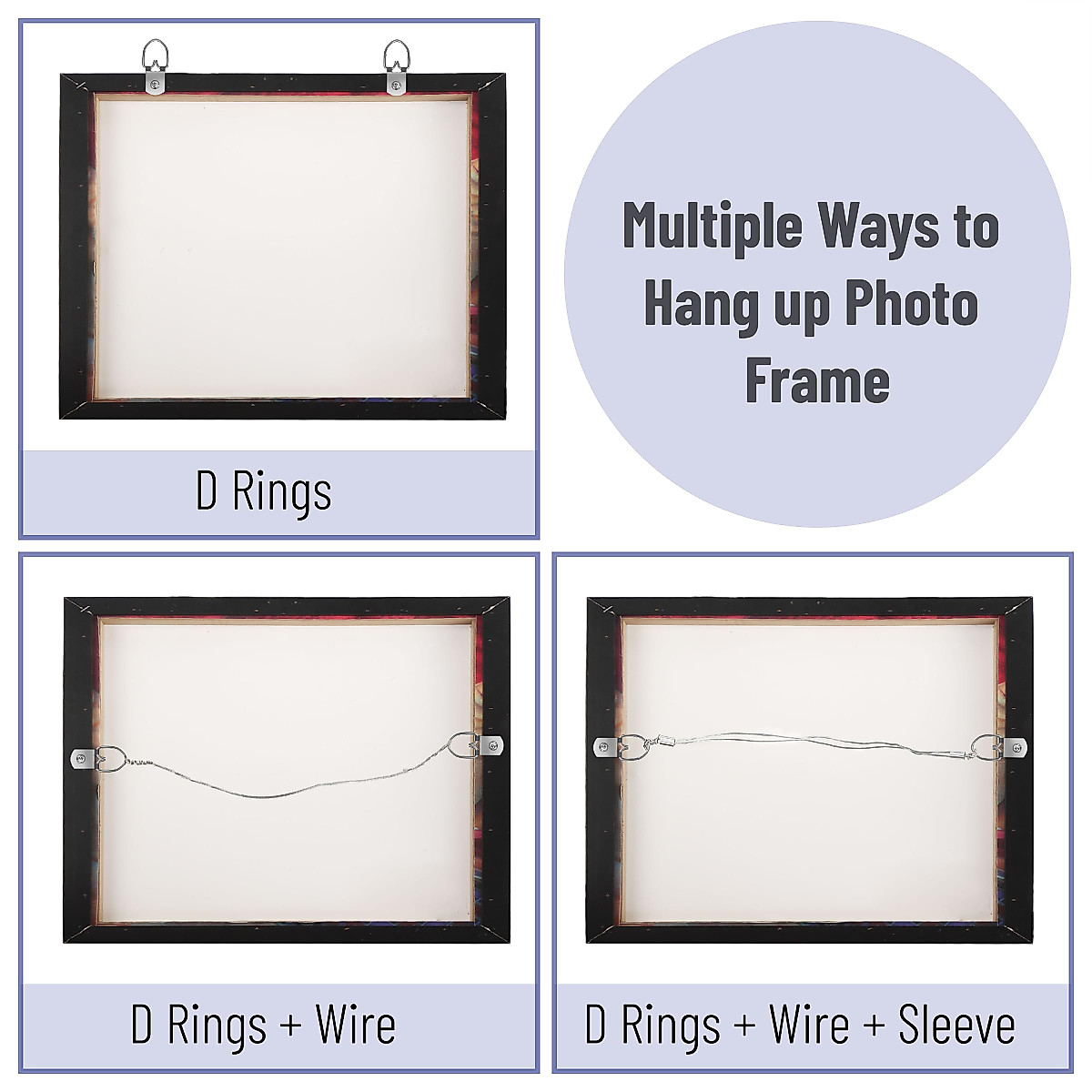Mr. Pen- Picture Hanging Wire Kit, 100Ft Picture Wire Hanging, D Rings Picture Hanging, Picture Frame Hanging Kit, Picture Frame Wire, Wall Hanging Kit, Wire for Hanging Pictures, Painting Hanging Kit