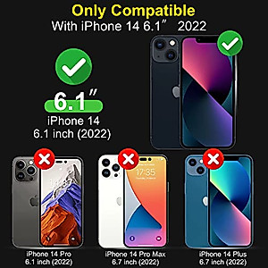 SmoBea iPhone 14 Case (Not for 14 Pro) - Luxury Gold Heart, Soft Liquid Silicone, Shockproof, Slim Phone Cover, Purple