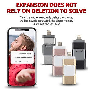 4 in 1 High Speed USB Multi Drive Flash Drive,4 in 1 Drive Photo Stick Omni,Photo Stick Data Storage Drive,Photo Stick for iPhone and Computer,PC and More Devices (Black,64GB)