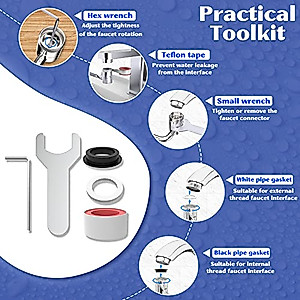 Faucet Extender, 1080° Swivel Robotic Arm Faucet Aerator Rotatable Multifunctional Extension Faucet, Large-Angle Ratating Universal Splash Faucet Attachment Adapter for Bathroom Kitchen Sink