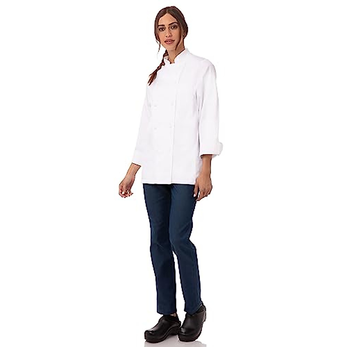 Chef Works Unisex Elyse Premium Cotton Chef Coat, White, X-Large