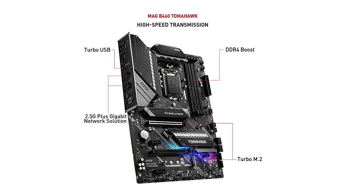 MSI MAG B460 Tomahawk Gaming Motherboard | 10th Gen Intel