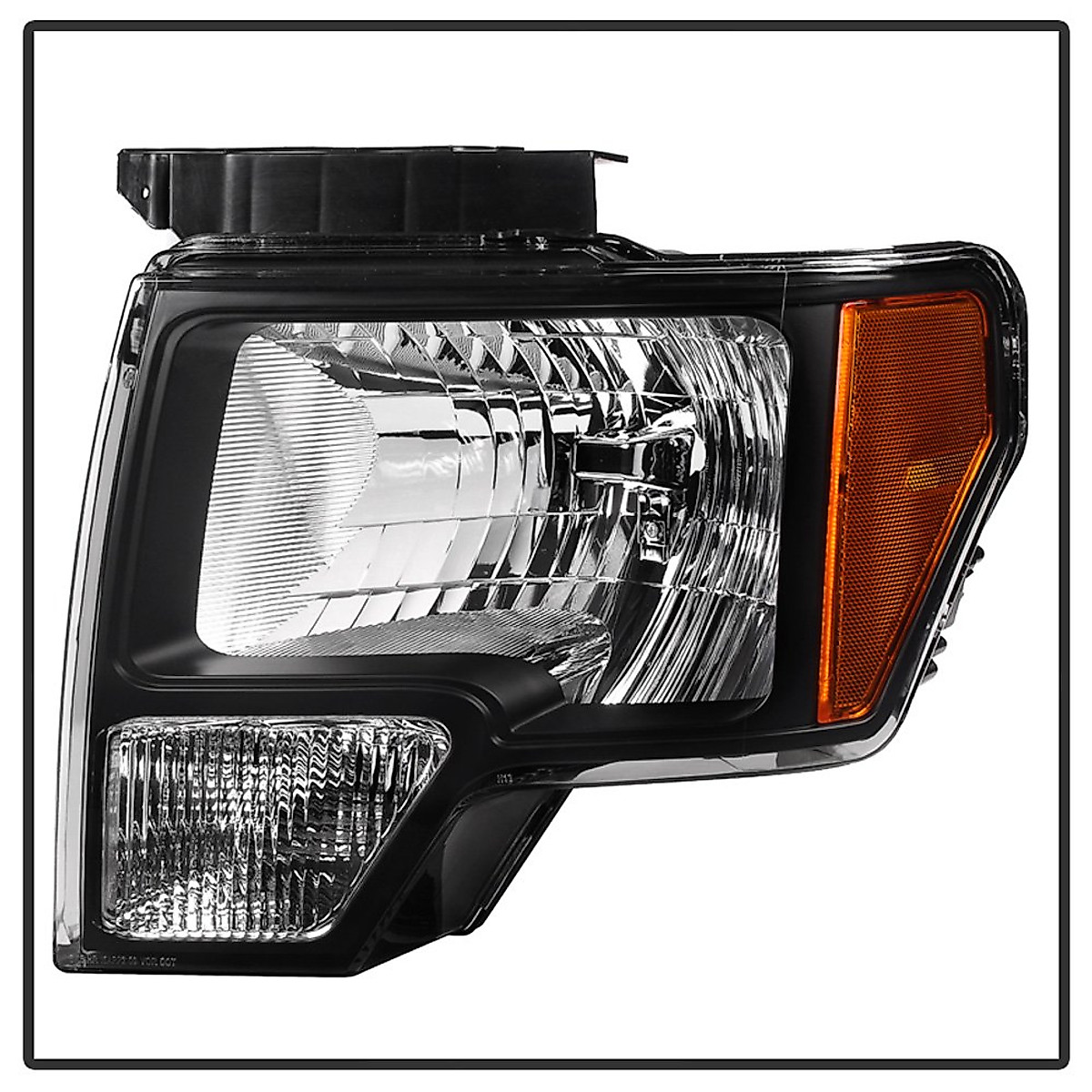 ACANII - For Black 2009-2014 Ford F150 Replacement Headlights Lamps Aftermarket Driver + Passenger Side