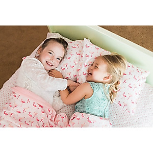 Ella & Max Toddler Pillowcase. Pink Flamingo. Soft & Cuddly. Fits 13x18 & 14x19 Toddler Pillows. Easy to wash & no Ironing. Handmade in USA. Made of Luxury Microfiber Fabric.