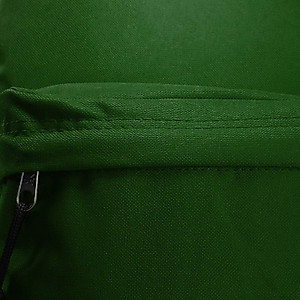 K-Cliffs Basic Backpack Classic Simple School Book Bag Student Daily Daypack 18 Inch (Green)