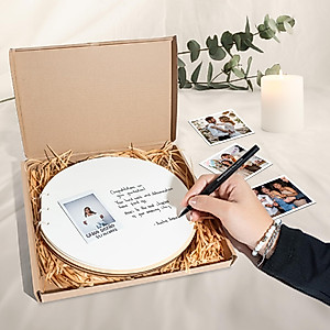 Mikito Elegant Wedding Guest Book – Ideal Baby Shower Guest Book, Memorable for Birthdays & Graduations – Classic Guestbook for Wedding Celebrations - Polaroid Guest Book