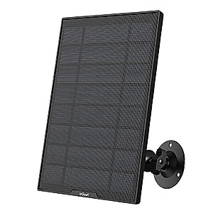 ieGeek Solar Panel for Wireless Outdoor Security Camera, Compatible with DC 5V Rechargeable Battery Powered Surveillance Cam,5V 1A 3W Type C Port, 9.5ft Cable, Adjustable Mounting Bracket(No Camera)