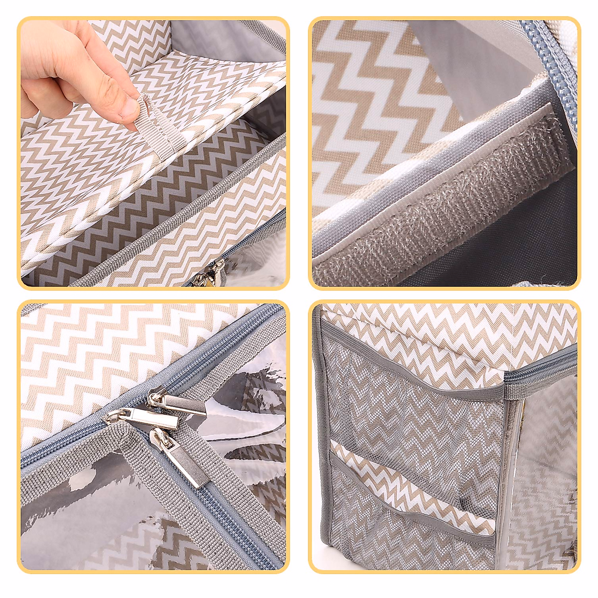 BAGLHER Hanging Diaper Organizer,Baby Diaper Organizer is Suitable for Hanging on Diaper Table,Nursery, and All Cribs.Baby Supplies Storage Diaper Rack,Diaper Stacker.