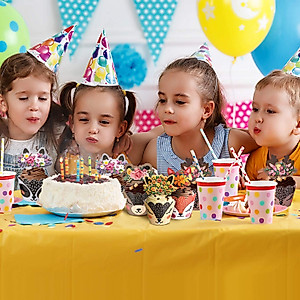 Blulu 60 Pieces Woodland Baby Shower Cupcake Wrappers and Toppers Woodland Deer Cupcake Liners Woodland Animal Wild One Birthday Party Decorations Woodland Creature Supplies