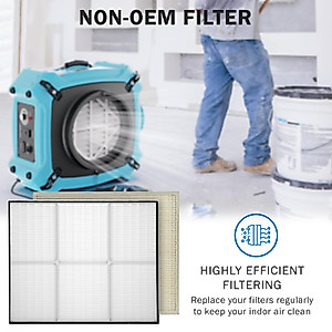 Payless Wholesale Dri-Eaz F321 Compatible Primary Filter for F284 Dri-Eaz Defendair or Similar HEPA 500 Air Scrubber 16X19X2