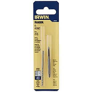 IRWIN Drill And Tap Set, 4 - 40 NC Tap and No. 43 Drill Bit (80209)