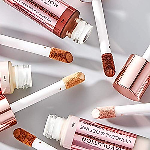 Makeup Revolution Conceal and Hydrate Concealer, Full Coverage & Matte Finish, C5 for Light Skin Tones, Vegan & Cruelty-Free, 0.7 Fl Oz