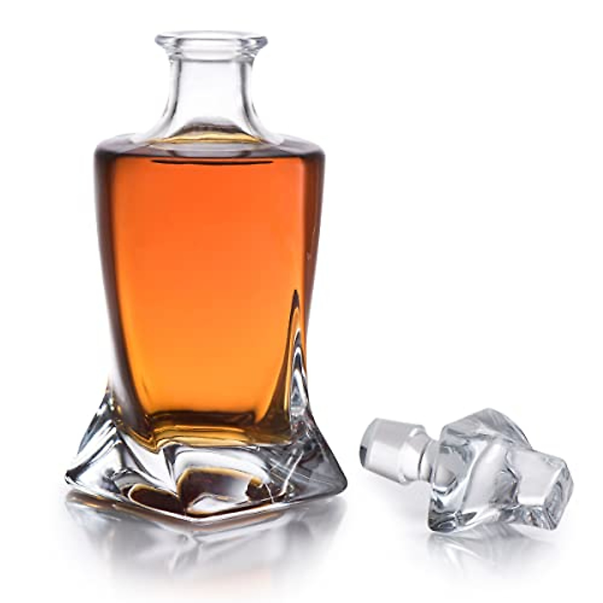 Whiskey Decanter Gift Set - Husband Birthday Gifts Chilling Rocks Stones Scotch Bourbon Holder – 2 Whiskey Glasses - Perfect Whiskey Decanter Set for Scotch Alcohol Bourbon Gift for Men Dad Boyfriend