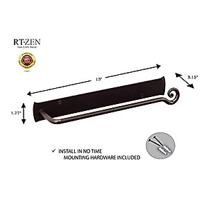 RTZEN Wrought Iron Bathroom Accessories Set, Decorative Hand Towel Bar and Toilet Paper Holder