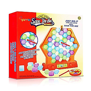 Gamie Save The Bee Game for Kids - Interactive Stacking and Tumbling Game - Educational Learning Toy - Great for Boys and Girls - Fun Indoor Activity for Children