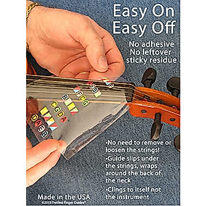 Fretless Finger Guides 4/4 Beginner Violin Finger Guide Helps You Learn to Play Violin Songs and Scales Quickly. No Glue or Adhesive