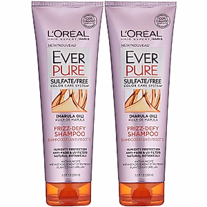 L'Oreal Ever Pure Frizz-Defy Marula Oil Conditioner, 8.5 Fl Oz (Pack of 2)