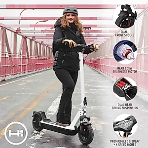 Hover-1 Pro Series Boss Foldable Electric Scooter with 500W Brushless Motor, 20 mph Max Speed, 10” Honeycomb Tires and 24 Mile Range