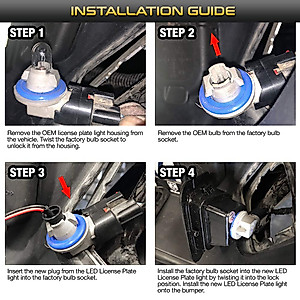 VIPMOTOZ Full LED License Plate Light For 2003-2018 Compatible with Dodge RAM 1500 2500 3500 Pickup Truck, 6000K Diamond White, 2-Pieces Tag Lamp Assembly Replacement