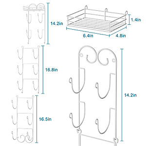 Wall Mount Metal Wire Towel Storage Shelf Organizer Rack Holder with 9 Compartments, Shelves for Bathroom Towels Towel Rack Holder Wall Mount Towel Holder Towel Rack Towel Rack Organizer White