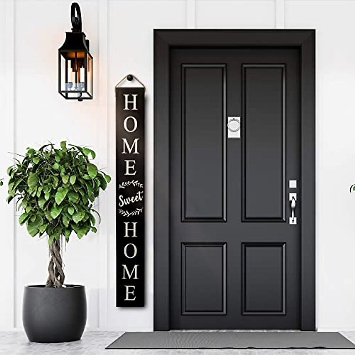 5ft Wooden Outdoor Welcome Sign - Dual-Sided Decor