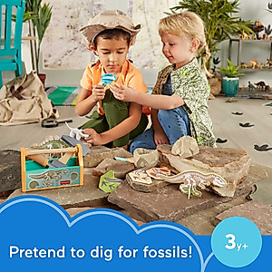 Fisher-Price Dinosaur Discovery, fossil finder paleontologist pretend play set for preschool kids ages 3 years and up