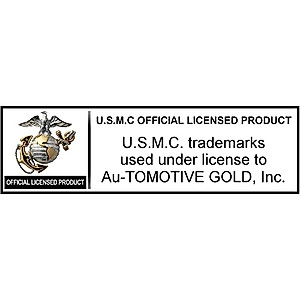 Au-Tomotive Gold U.S.M.C. Laser Etched Hitch Plug-Black Rugged Stainless