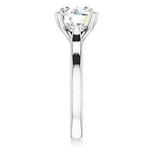 Moissanite Ring 10K Solid White Gold Handmade Engagement Ring 2.50 CT Round Cut Moissanite Diamond Solitaire Wedding/Bridal Rings for Women/Her Propose Ring By Rivaan Jewel (7)