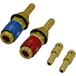 RIVERWELD Argon Quick Connect Fittings Hose Connector For PTA DB SR WP 9 17 18 26 TIG Welding Torch 2set