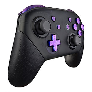 eXtremeRate Purple Blue Chameleon Repair ABXY D-pad ZR ZL L R Keys for Nintendo Switch Pro Controller, DIY Replacement Full Set Buttons with Tools for Nintendo Switch Pro - Controller NOT Included